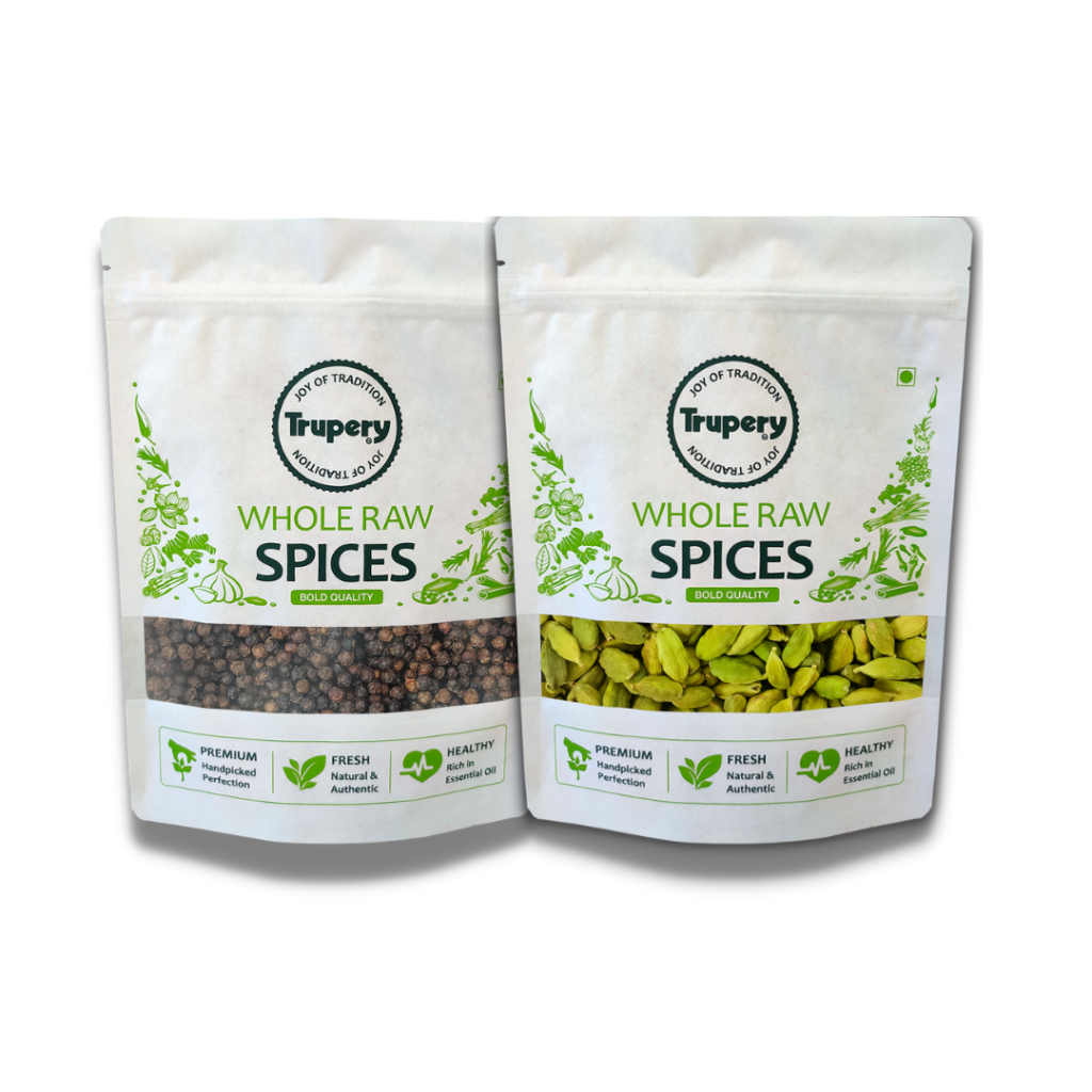 Kerala Spices - Black Pepper & Green Cardamom (Combo Pack) - Trupery